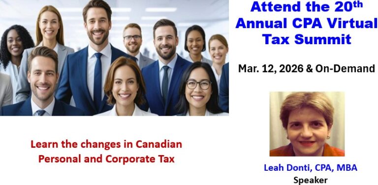 CPA CPD Canadian Tax Update – Personal & Corporate Tax 2026